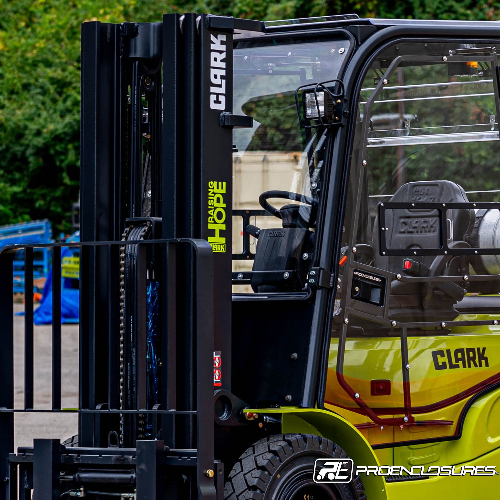 Clark Forklift Front Windshield – ProEnclosures